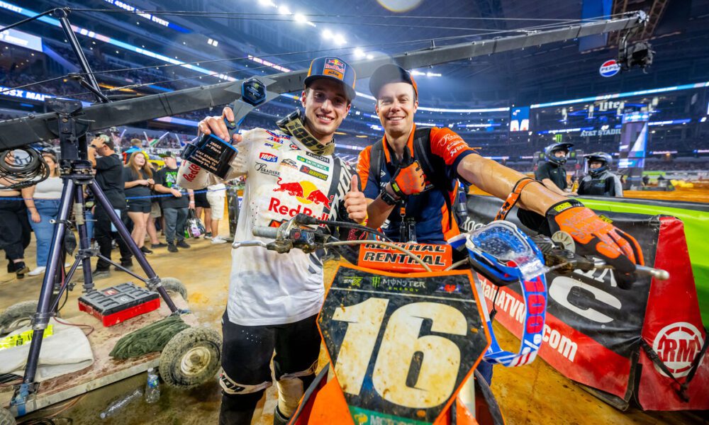 Un premier podium en Supercross US pour Tom Vialle